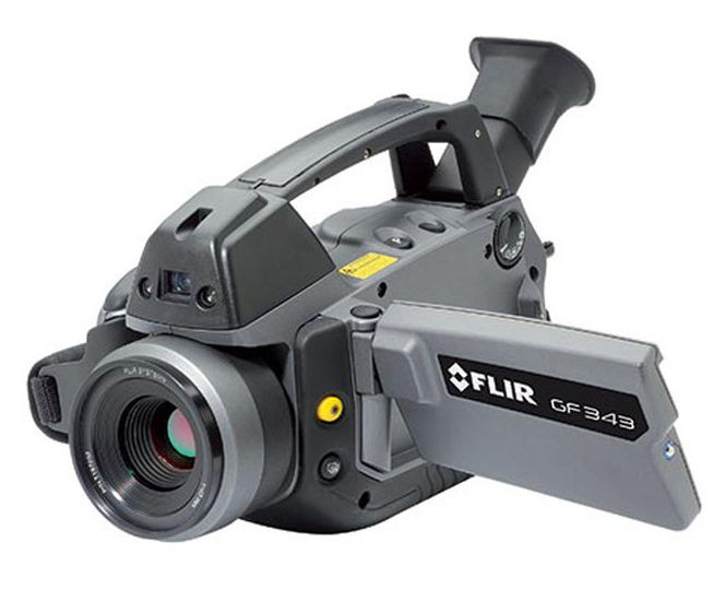 FLIR GF343 optical gas imaging camera for CO2 detection | Inspectahire ...