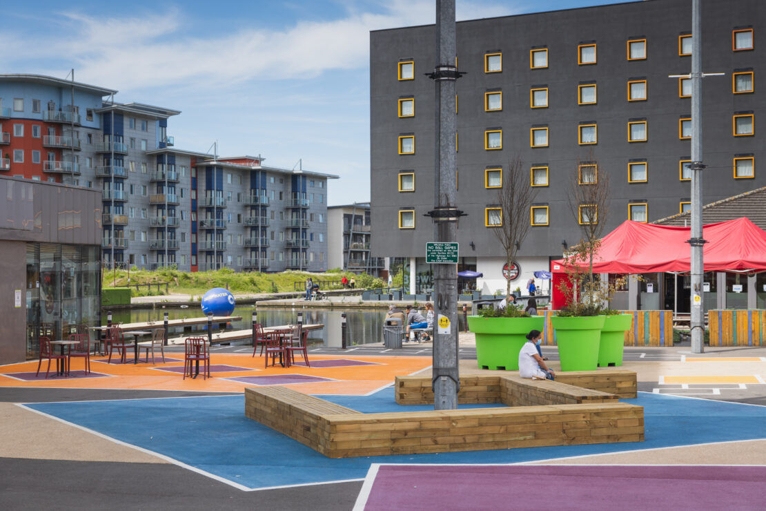 Images for Modular tiered timber block seating for public square