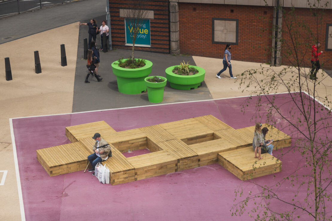 Images for Modular tiered timber block seating for public square