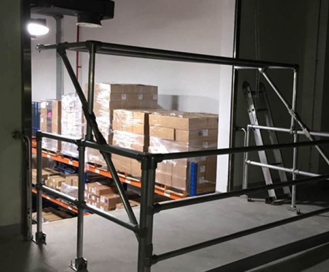Extra wide pallet gate for large mezzanine opening | Kee Safety