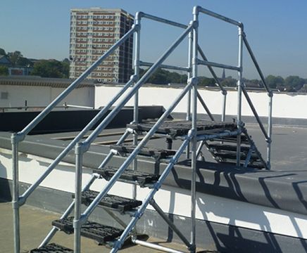 Bespoke roof step overs for apartment development | Kee Safety