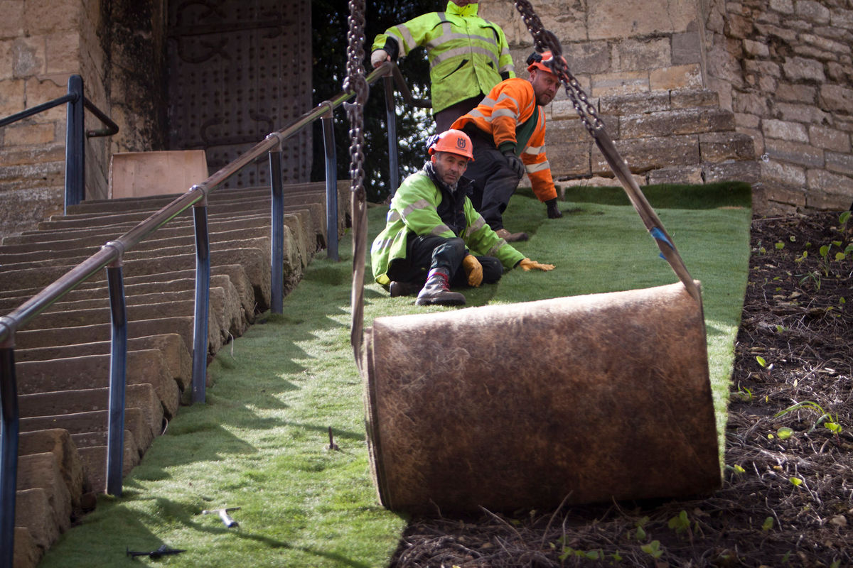 Images for Steep slope turfing and stabilisation, Lincoln Castle