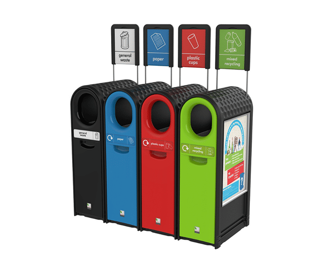 Eye-catching EcoArc recycling station | Leafield Environmental