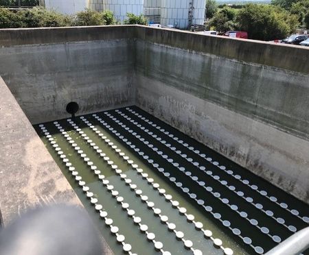 Fine bubble disc air diffusers for WwTW retrofit - Wales | SFA enviro | ESI Enviropro