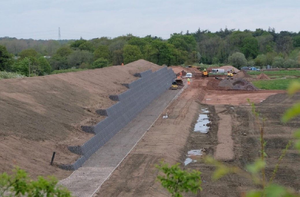 Award-winning reinforced soil bund for business park | Images