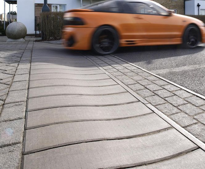 S-ramp reinforced concrete road hump | Marshalls