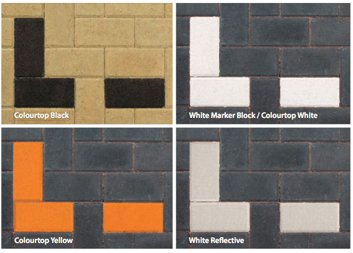 Concrete marker blocks for roads and pavements | Images