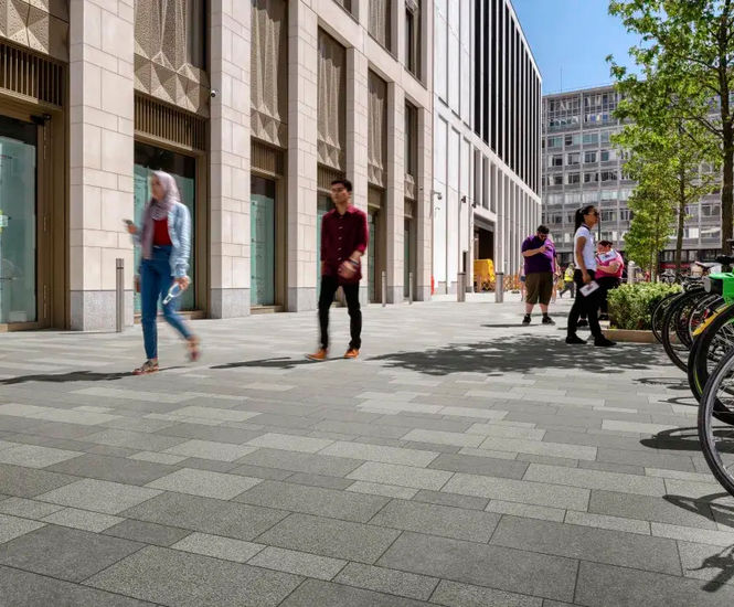 Altair - black granite paving with a subtle spark | Marshalls