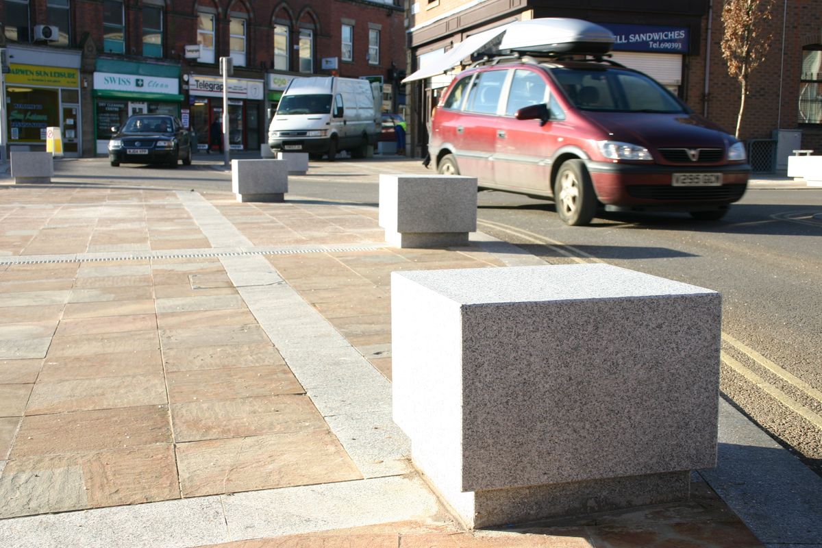 Images for Cubist features granite bollard seat 1000