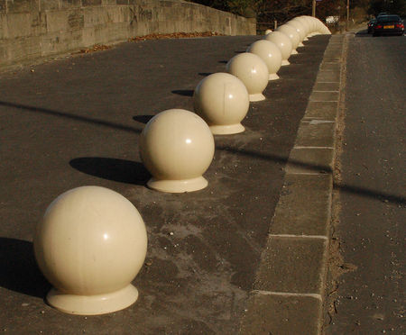 ASF 129 recycled cast iron spherical bollard | Architectural Street Furnishings | ESI External Works
