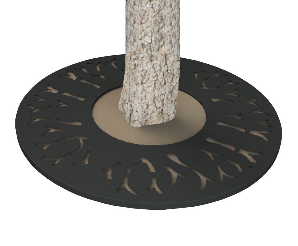 ASF Branch round steel laser-cut tree grille | Images