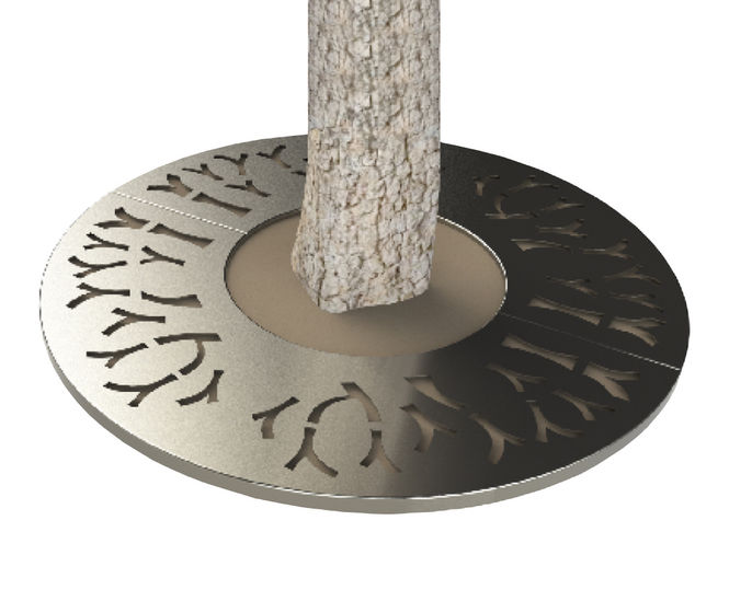 ASF Branch round stainless steel tree grille | Architectural Street ...