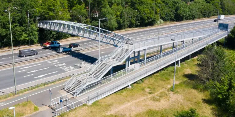 Images for Footbridge and approach ramps over A2 at Midhurst Hill