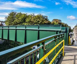 16m footbridge over railway line at Stone Crossing | Nusteel Structures ...