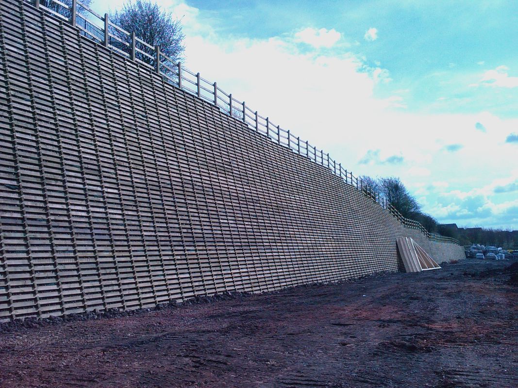 Permacrib BBA-certfied timber crib retaining wall system | Images