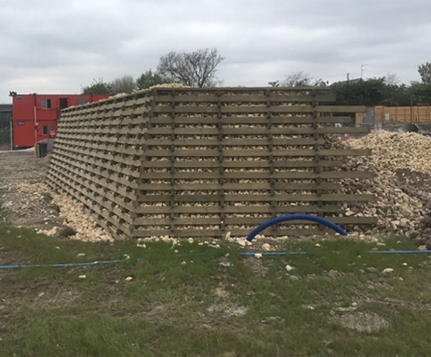 Permacrib retaining wall - new retail site, Sheffield | Images