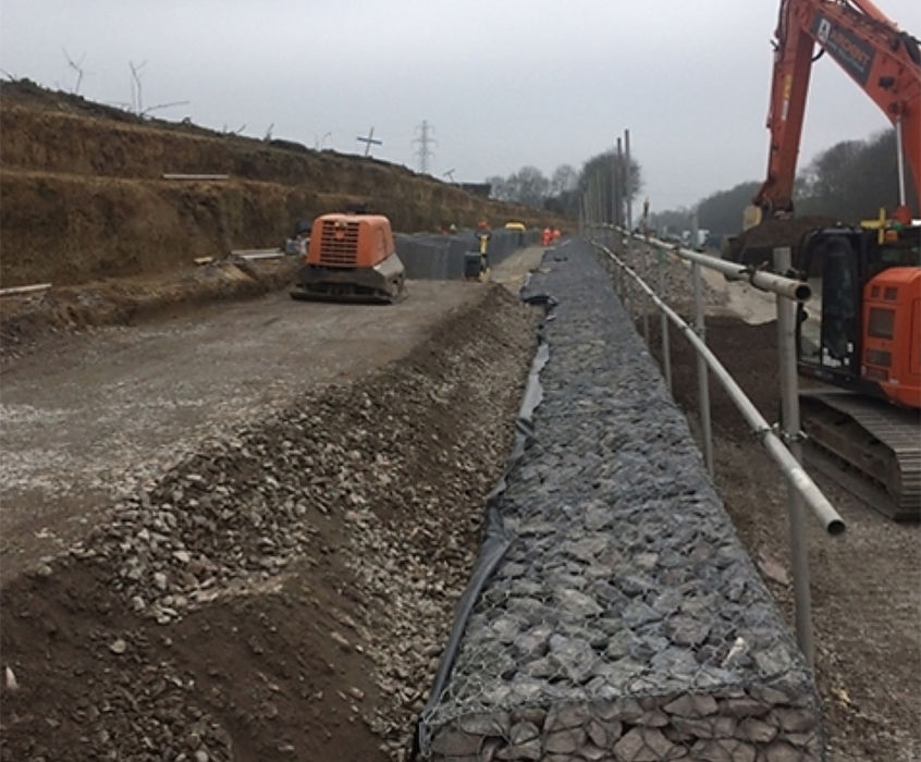Images for Gabion baskets create retaining walls for SMART motorway