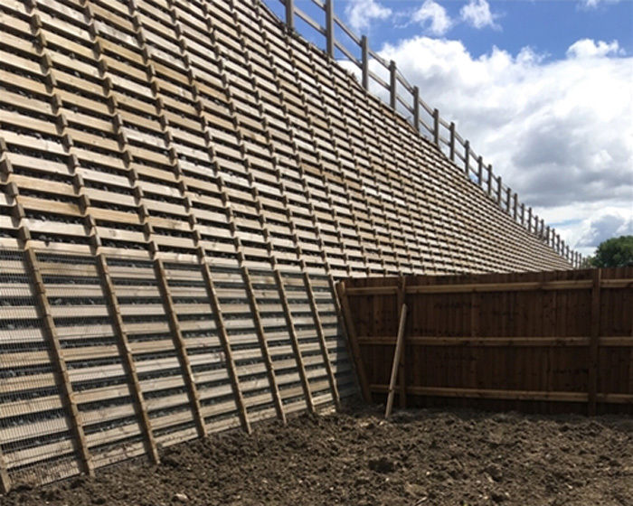 Permacrib timber crib retaining wall for Barratt Homes | Phi Group ...