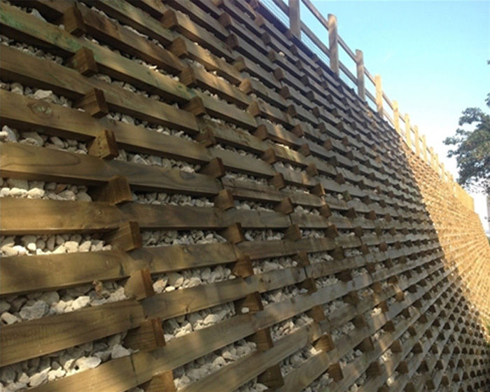 Permacrib timber crib retaining wall for Barratt Homes | Images