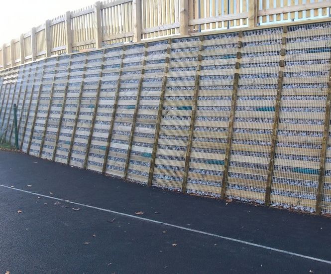 Permacrib timber retaining wall for new primary school | Phi Group