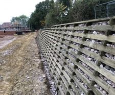 Permacrib timber retaining wall for housing development | Phi Group