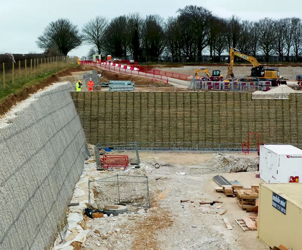 Images for Massive retaining wall project for Wren Kitchens