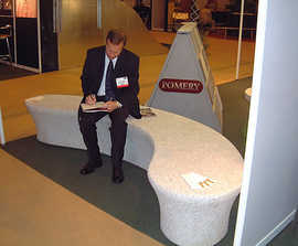 Bespoke grey granite seating | Pomery Natural Stone | ESI External Works