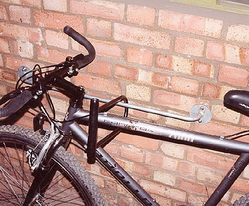 Wall-mounted cycle security rail | Images