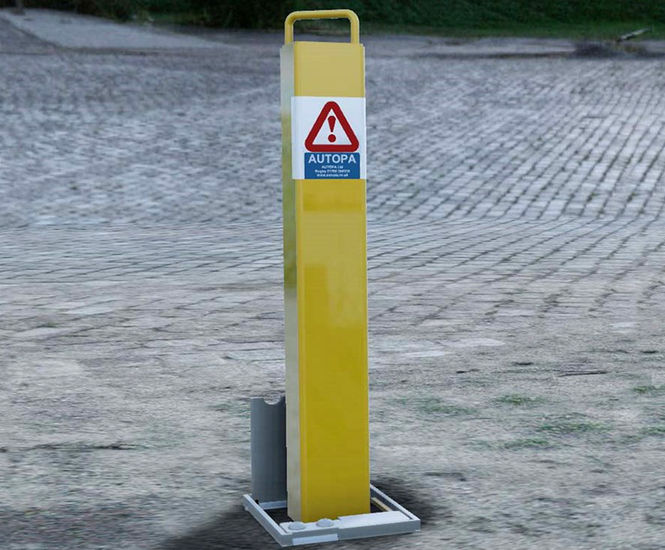 Square RetractaPost 500 - retractable parking post | AUTOPA