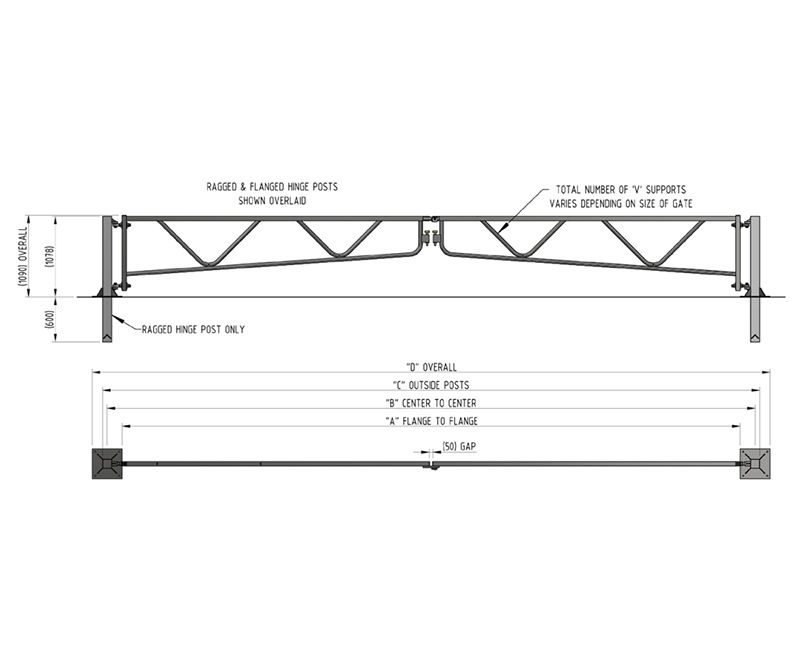 AUTOPA manually-operated double swing gate | Images