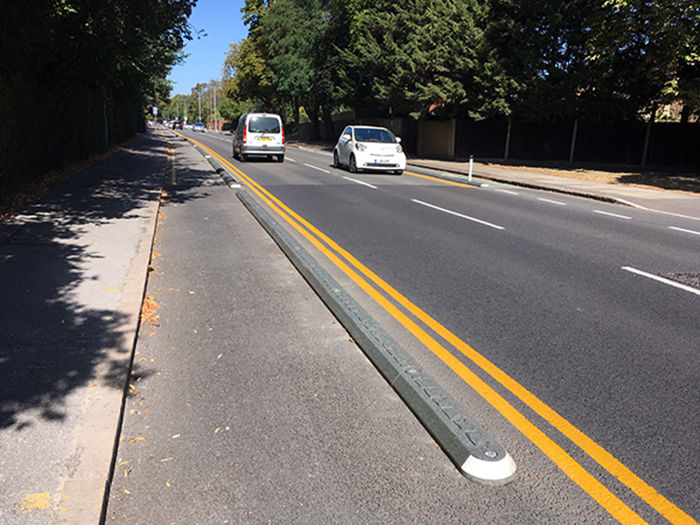 Milestone Island lightweight cycle lane separator | Images