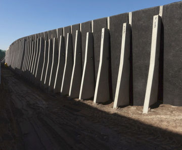 Concrete panel retaining walls | EXTERNAL WORKS