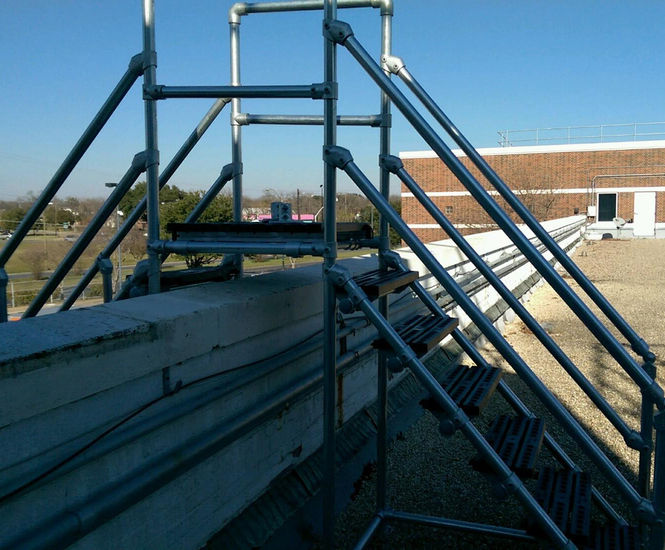 Bespoke step-overs for safe roof access | Safesite