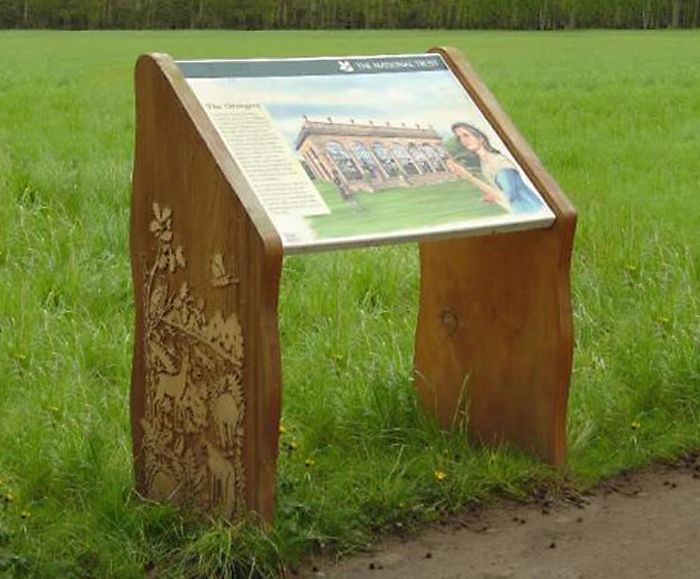 Cedar interpretation panels for National Trust house | Images