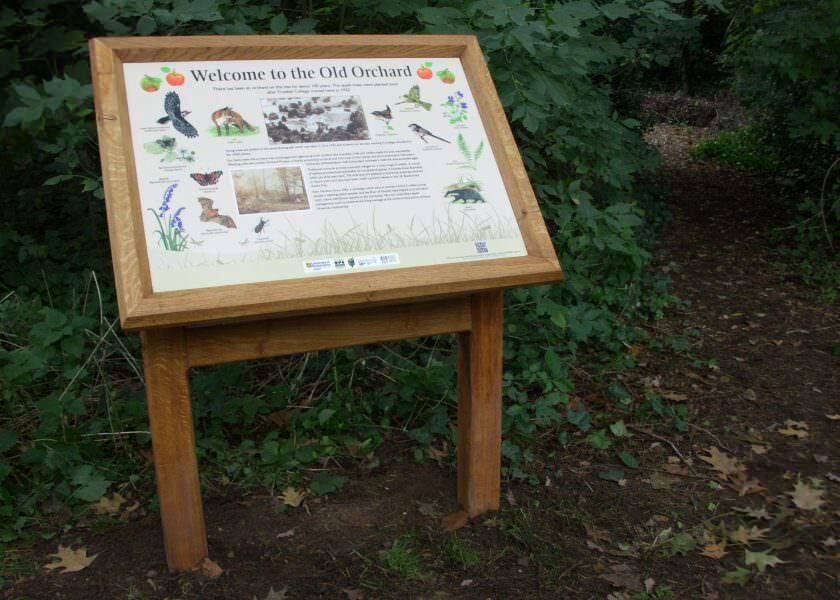 Oak lectern-frame signage | Shelley Signs | ESI External Works