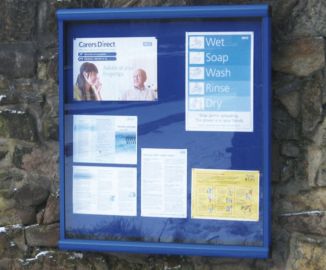 Scroll glazed noticeboards | Signscape and Signconex