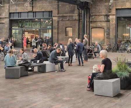 Tenplo Hollow Bench - modular concrete seating | Marshalls | ESI ...