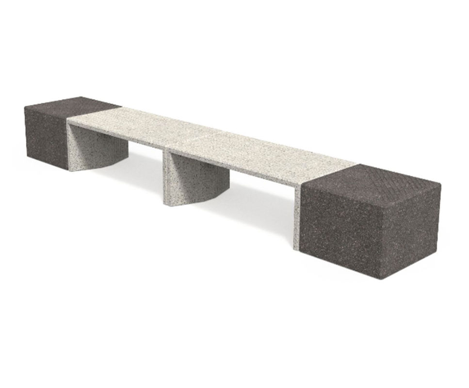 Tenplo Hollow Bench - modular concrete seating | Images