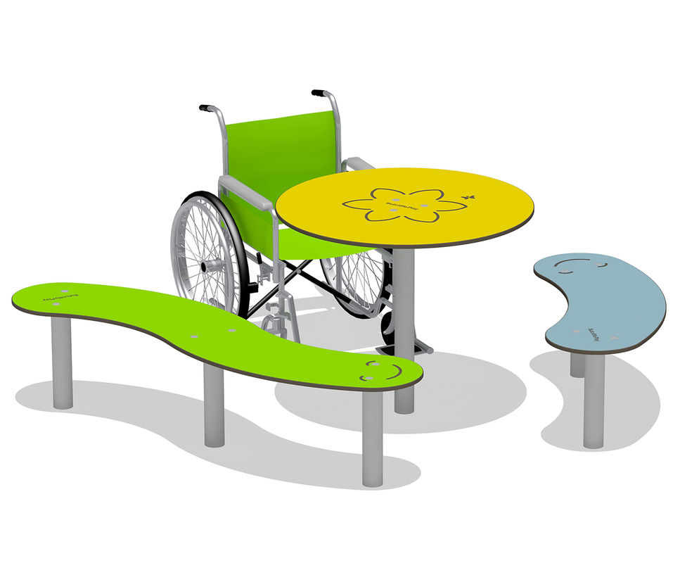 Images for Blossom Table with Bean and Pod Bench - wheelchair-accessible
