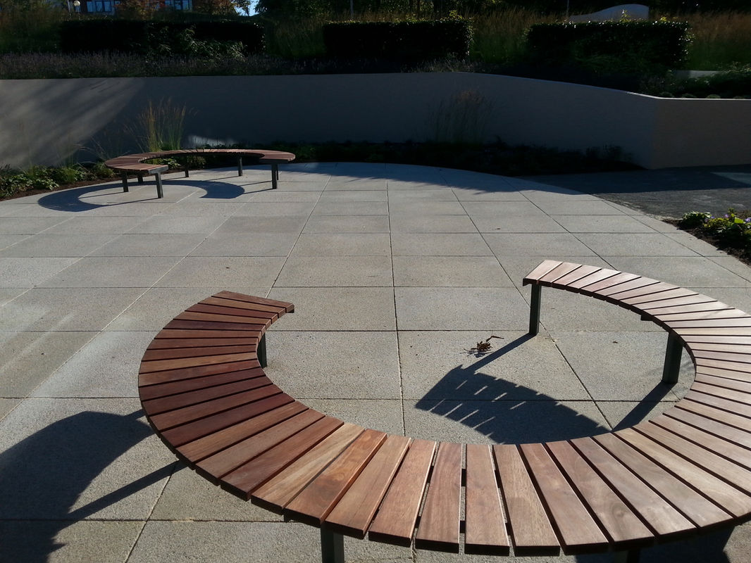 Circular outdoor benches for Kestral House premises | Images