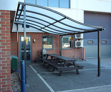 Polycarbonate roofed canopy shelters | EXTERNAL WORKS