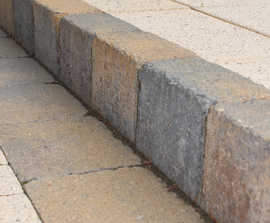 Kerbstone rumbled concrete block kerb / edging | Tobermore | ESI ...