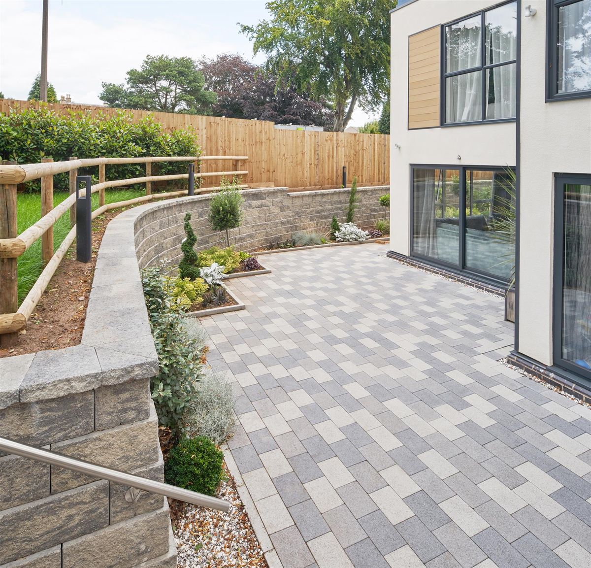 Retaining Walls & Block Paving for Modern Development | Tobermore | ESI ...