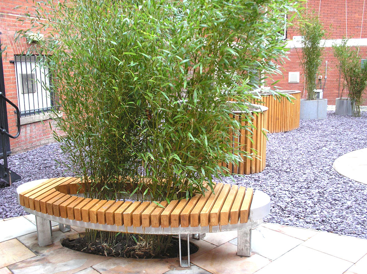 Bespoke hardwood seating | Woodscape | ESI External Works
