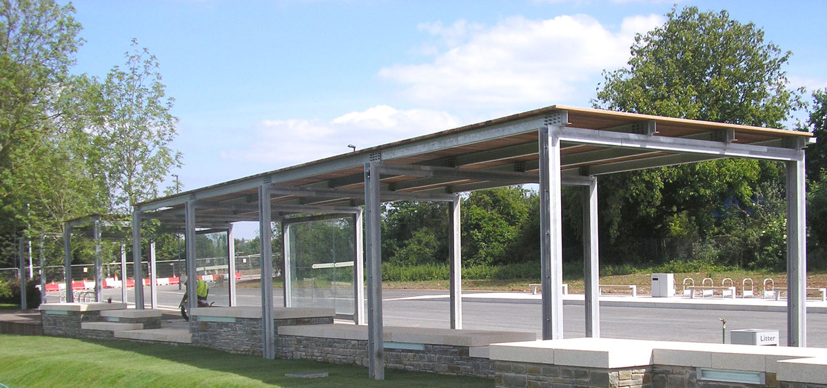 Images for Bespoke hardwood timber and metal bus shelters