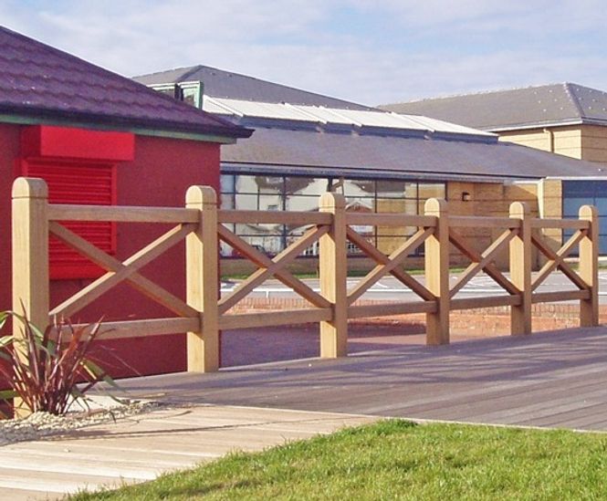 Cross Brace timber post and rail fencing | Woodscape
