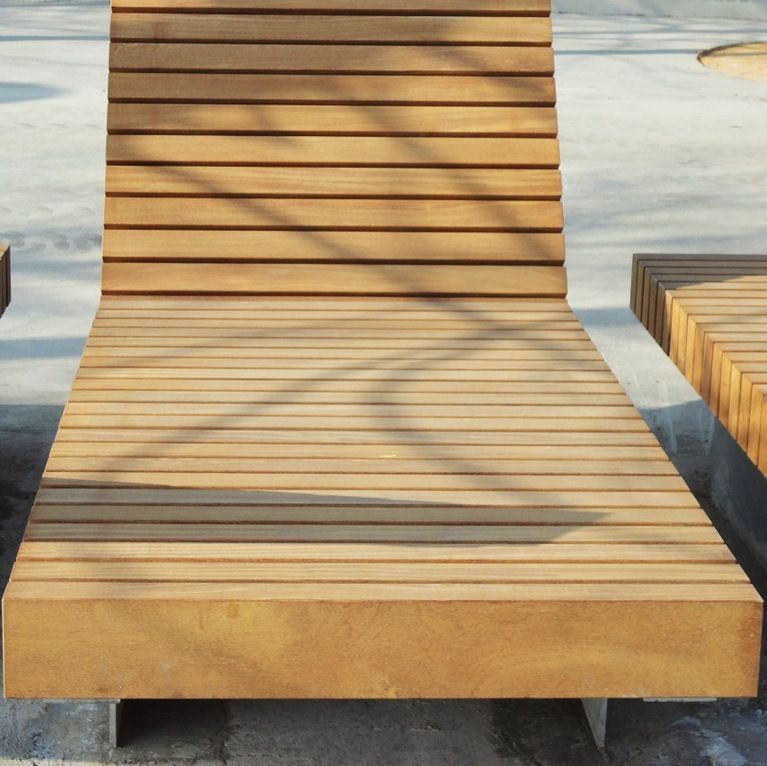 Chaise Longue hardwood timber outdoor seating | Images