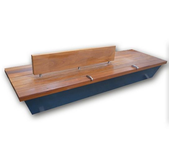 Lancaster hardwood timber double-sided seat | Images