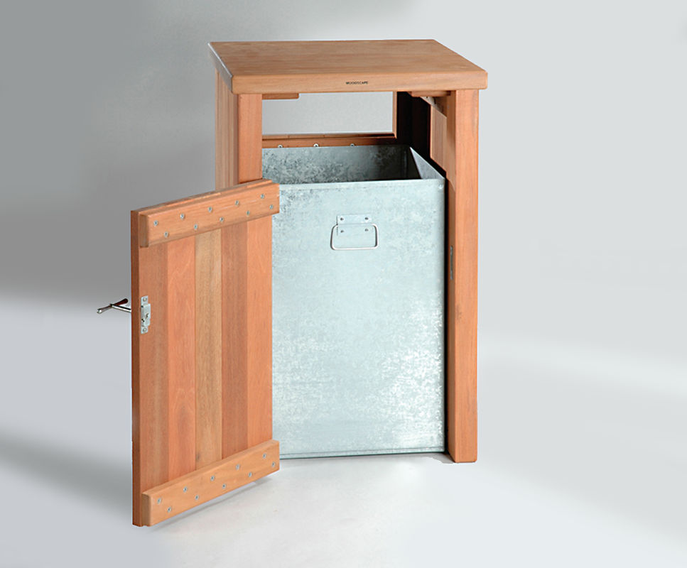 Images for LBS 112 hardwood lockable front opening square bin