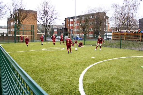 Sports fencing creates MUGA - Gorse Hall Primary school | Images